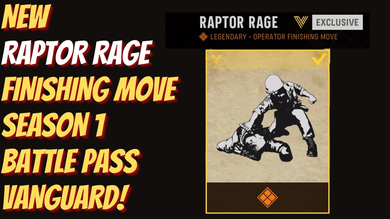 New RAPTOR RAGE Finishing Move (Season 1 Vanguard) - YouTube