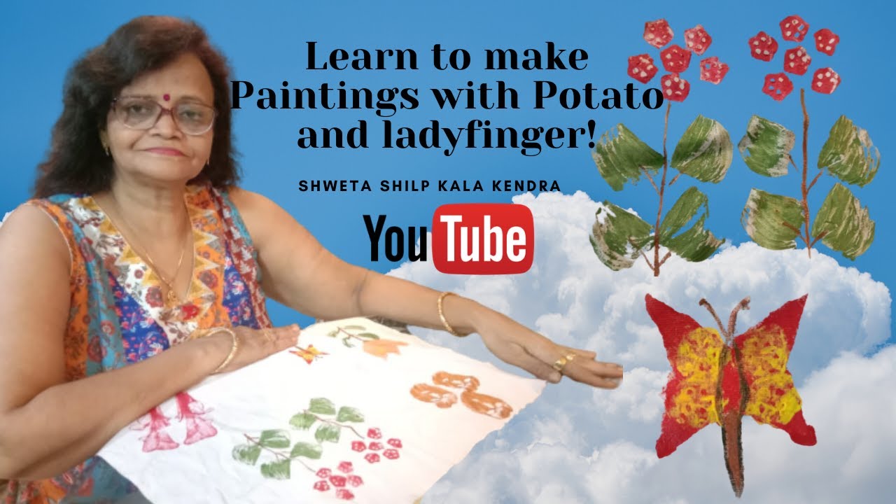 Learn to make Paintings with Potato and ladyfinger! - YouTube