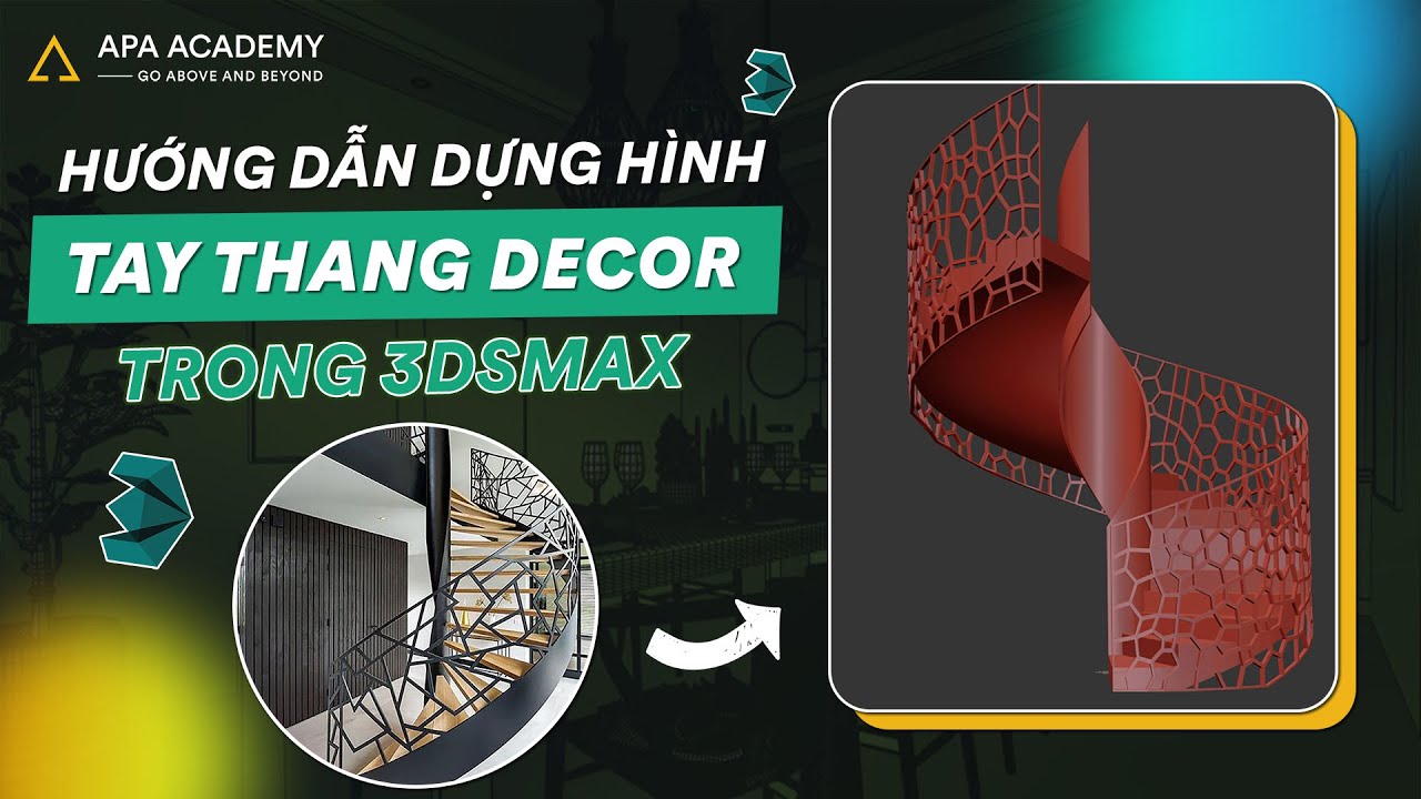 Hướng dẫn dựng tay thang decor với 3DSMAX | Guide to creating a ...
