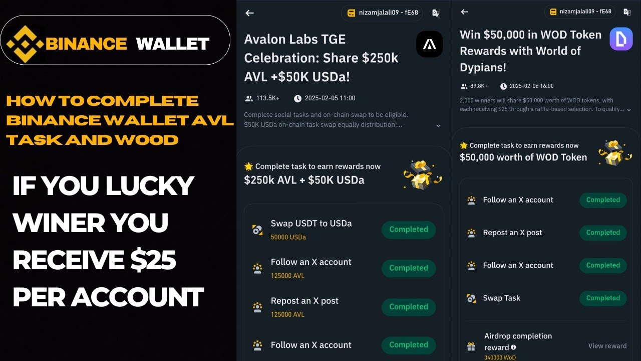 How To Complete Binance Wallet AVL Task | Binance Wallet New Task Wood ...
