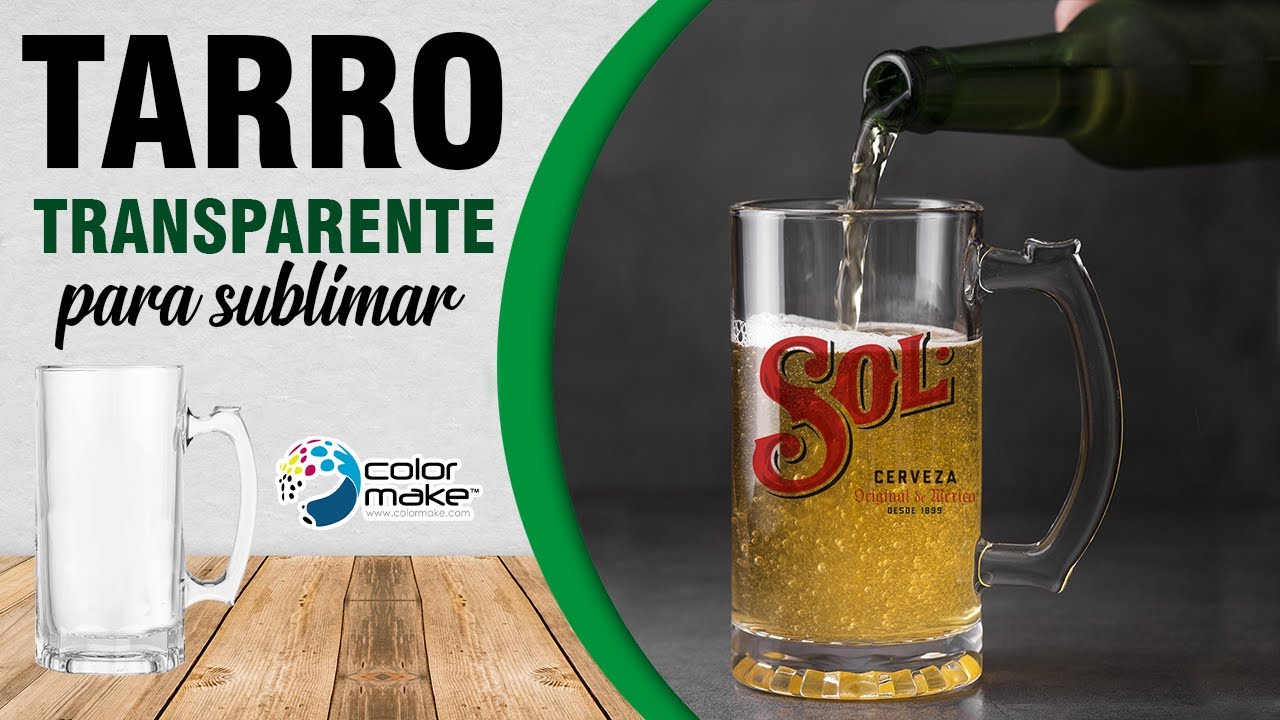 ¿Cómo sublimar tarro cervecero de Color Make? - YouTube