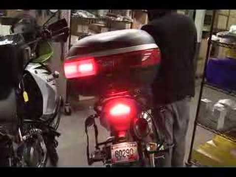 LED brake, running, & turn signal kit for Givi E52 topcase - YouTube
