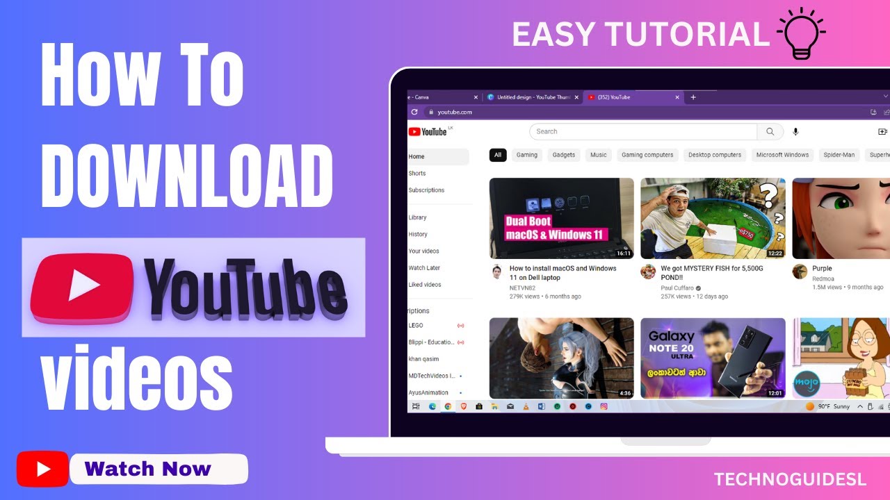 HOW TO DOWNLOAD YOUTUBE VIDEOS {EASY TUTORIAL} JUST ONE MINUTE. link in ...