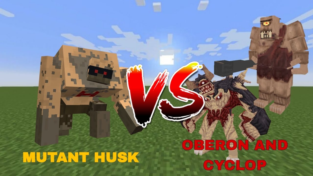 Mutant Husk vs Oberon and Cyclops | Minecraft Mob Battle | - YouTube