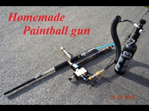 Homemade semi-automatic paintball gun 半自动气枪 - YouTube