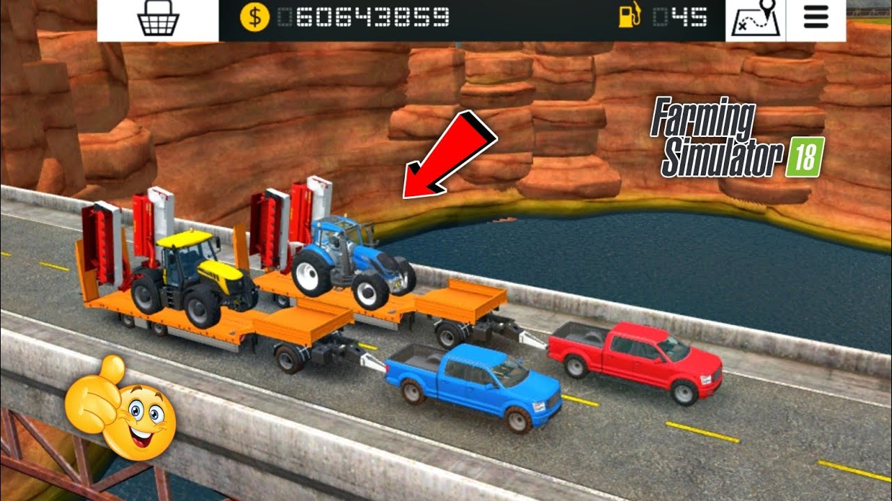 Attached Low Loader To car | Load Tractor On Low Loader in fs 18 ...