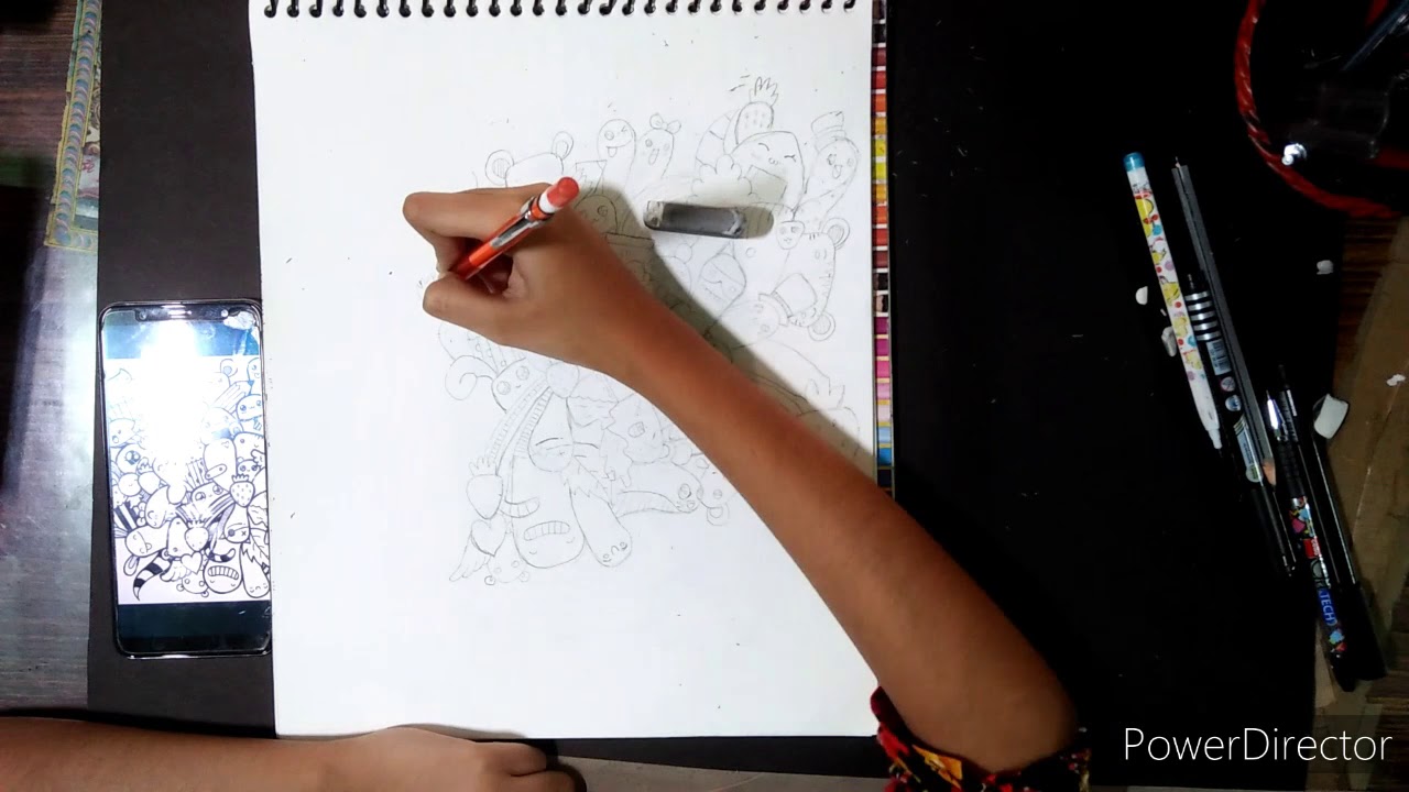 Large doodle / #7 / drawing with sankalp and trisha - YouTube