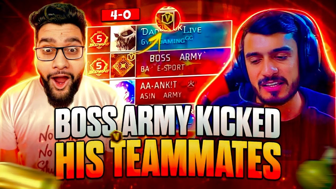 V Badge Boss Army Youtuber🤬Challange Me To Break His 5 Win Streak😰 ...