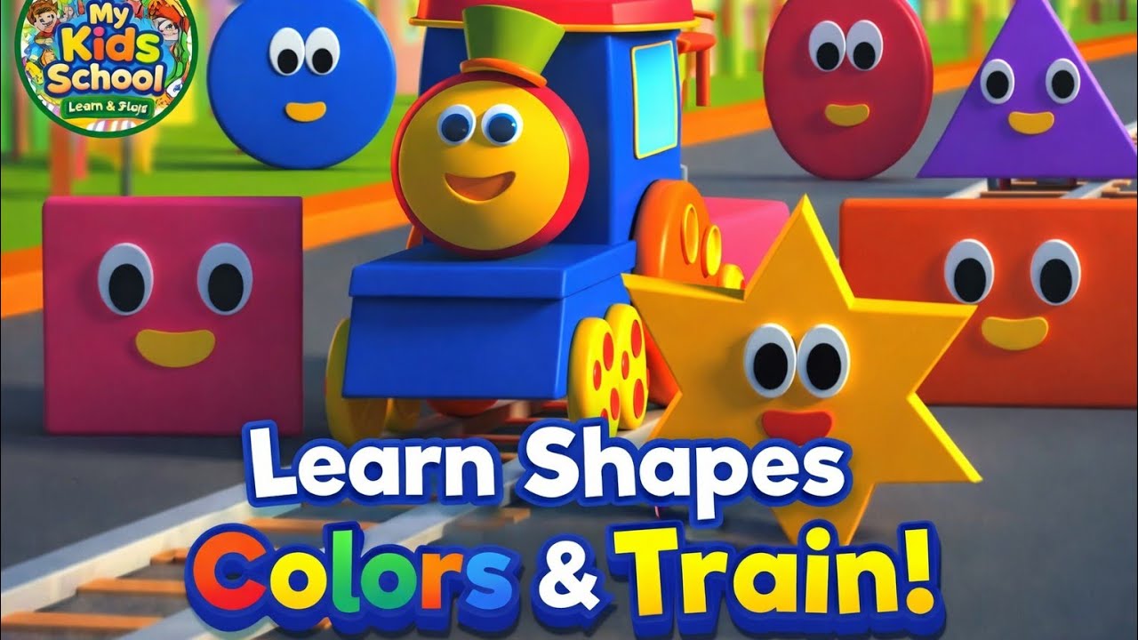 Learn Shapes & Colors with Train 🚂 | Kids Learning Video | Fun for ...