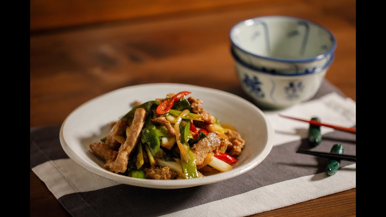 蔥爆豬肉 , Pork and Scallion Stir Fry , Recipe, Asian food, Taiwanese food ...