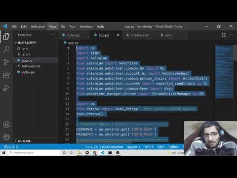 Python 3 Selenium Automation Script to Scrape Instagram User Followers ...