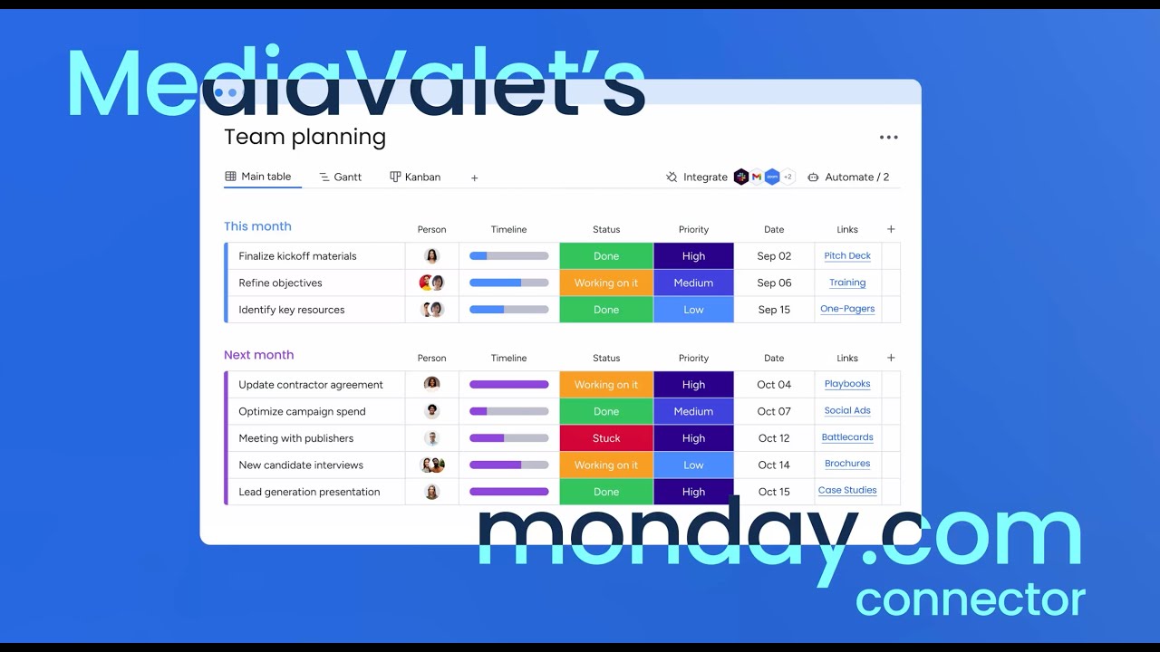 MediaValet and monday.com Connector - YouTube