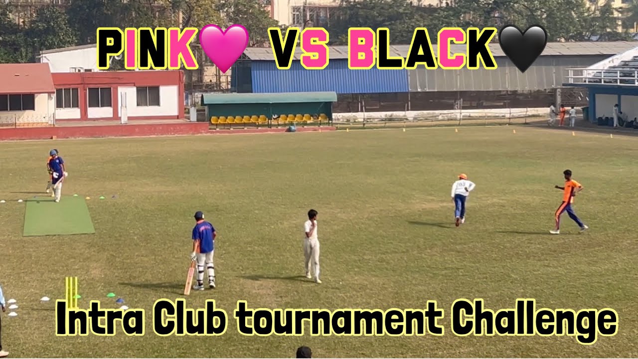 Intra club leather ball tournament Pink vs Black 6over league match ...