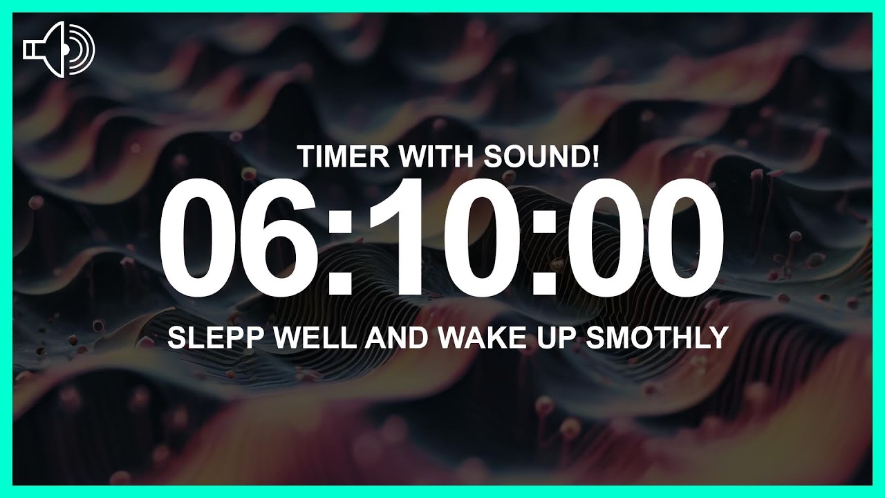 ⏰[ 6 hours ] timer with alarm & relaxed voice to get up to work - YouTube
