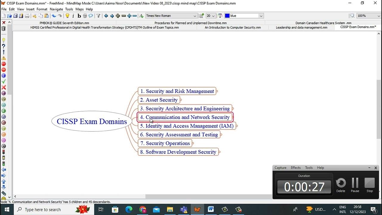 CISSP Exam prep Domain 4. Communication and Network Security | Mind Map ...