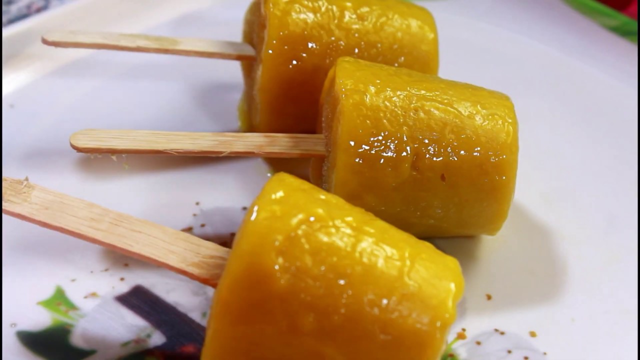 Mango popsicle recipe / Mango Ice pop recipe - YouTube