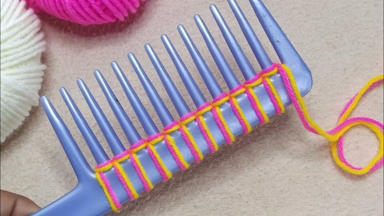 I made 2 Beautiful Hand Embroidery Flower with Hair Comb and Woolen ...