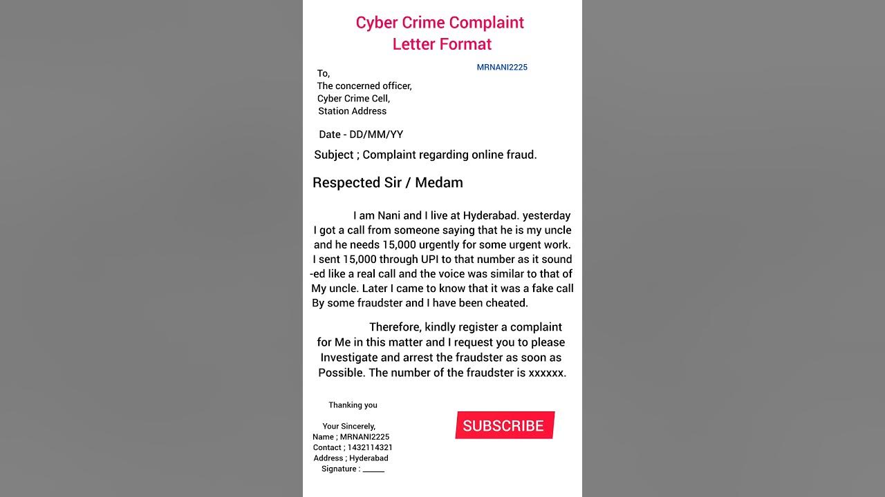 Cyber Crime Complaint Letter Format In English cybercrime police cyber-crime-complaint-letter-format-in-english-cybercrime-police