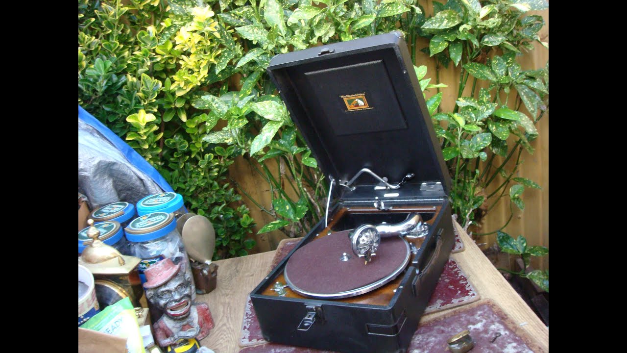 VINTAGE HMV / HIS MASTER'S VOICE GRAMOPHONE MODEL 102 WITH SOUND BOX 5B ...