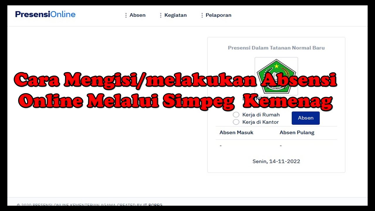 Cara Mengisi atau melakukan Absensi secara Online Melalui Simpeg ...