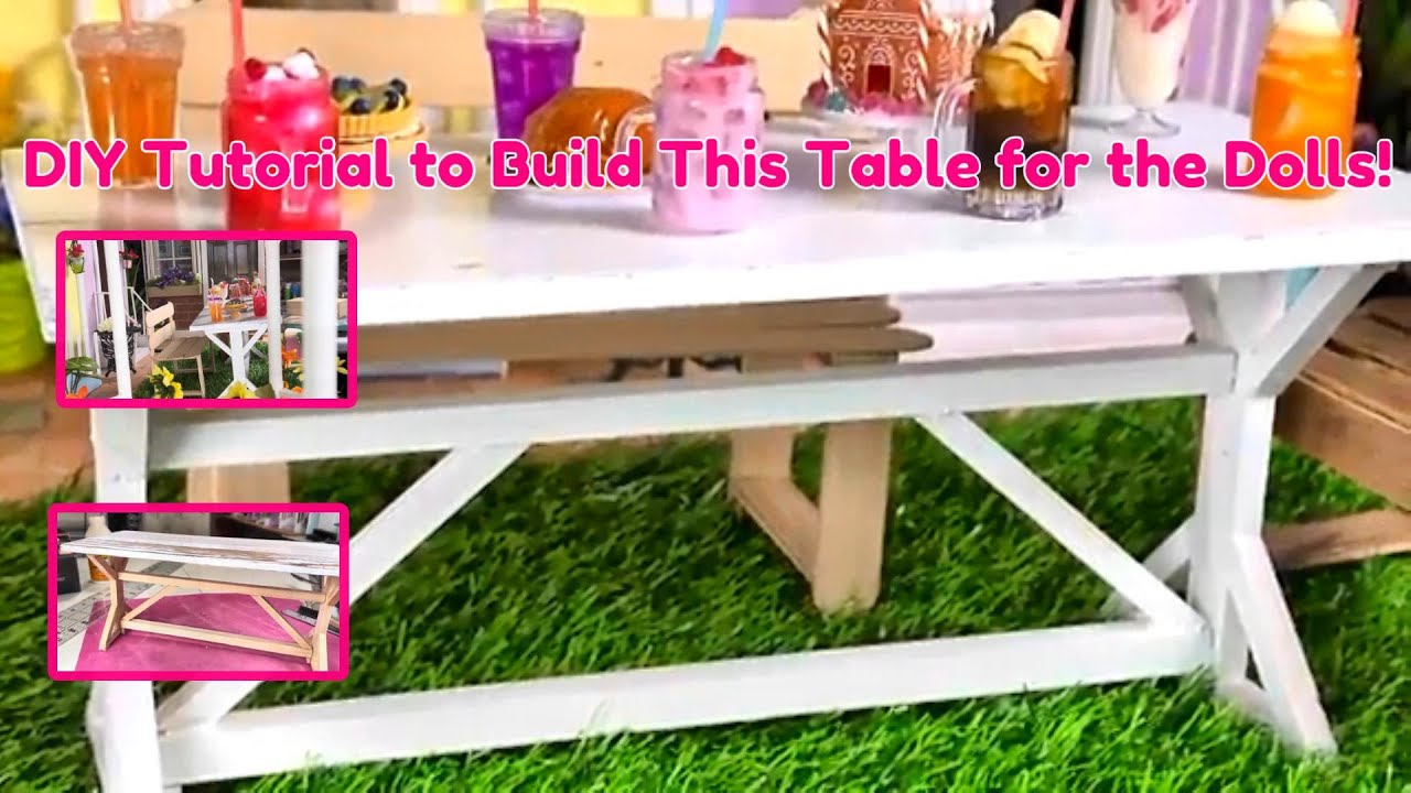 DIY Tutorial! A Table for the Dolls Fit for the Holidays! - YouTube