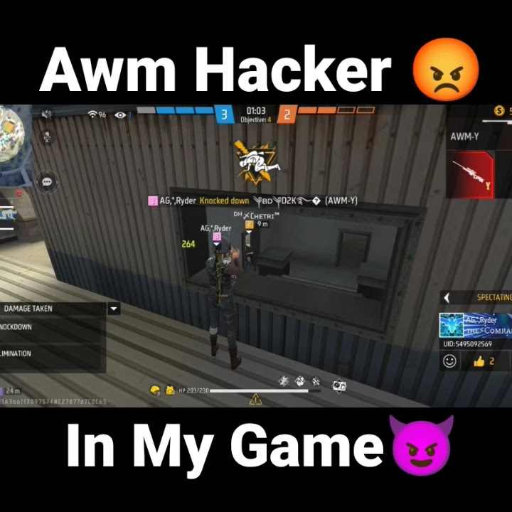 Awm Hacker in My Game😡 hacker Random player🥺🔥 #freefire #shorts - YouTube