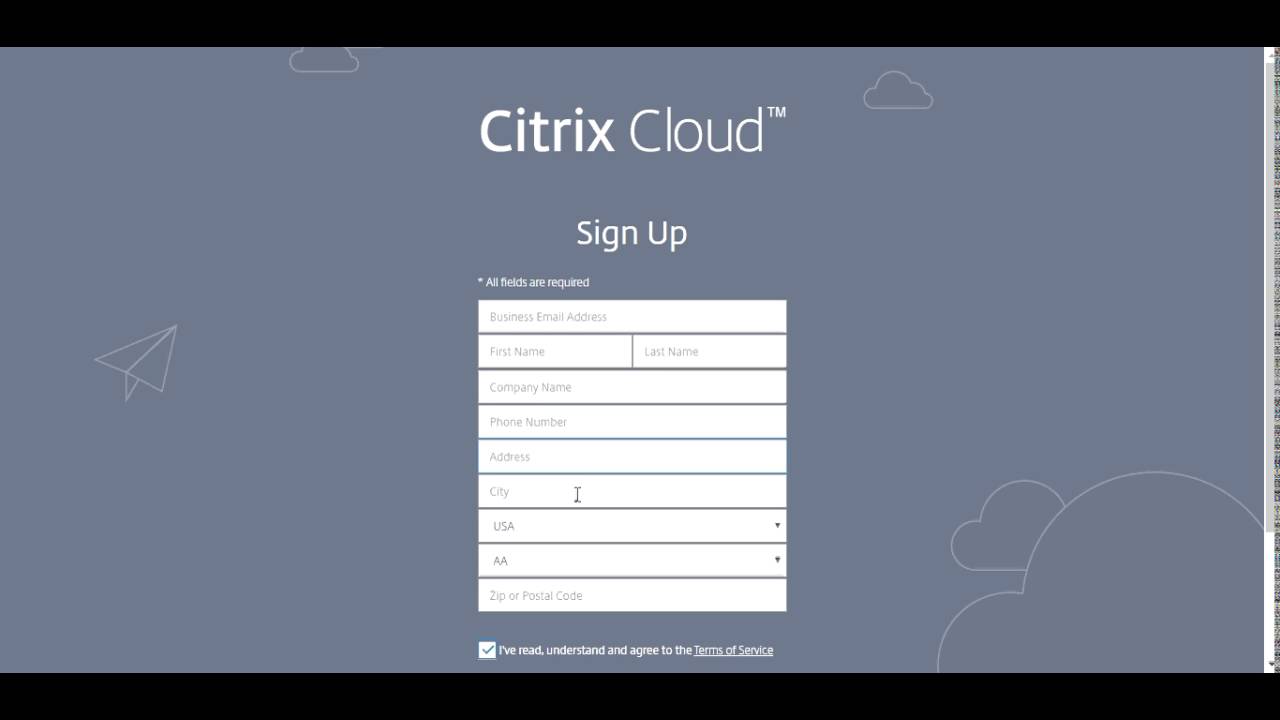 How to create account on Citrix Cloud - YouTube