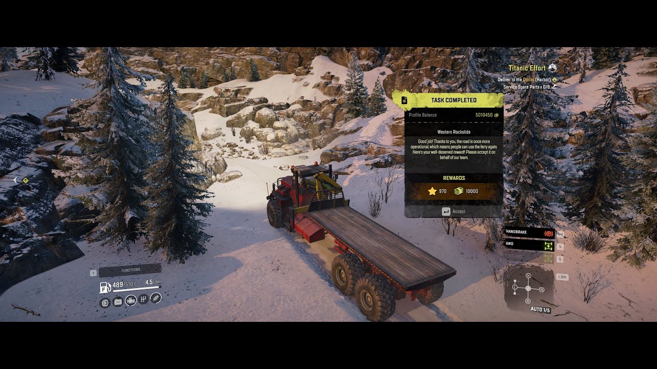 E1040 | SnowRunner | Lake Ribiere - Western Rockslide - YouTube