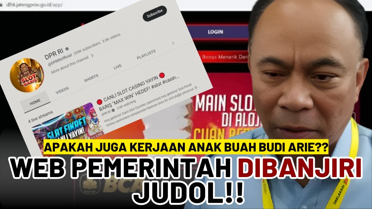 NGERI !! WEB PEMERINTAH DIRETAS JUDOL ! KERJAANNYA ANAK BUAH BUDI ARIE ...