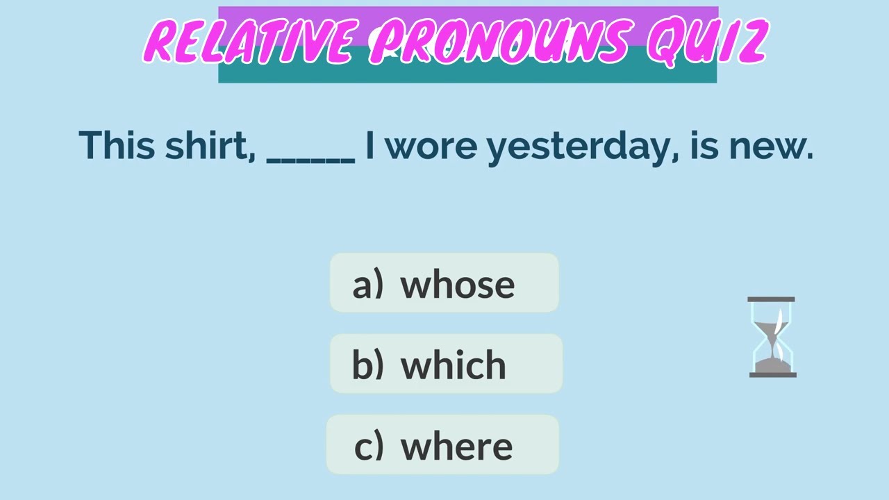 Relative Pronouns | English Grammar QUIZ | English Practice - YouTube