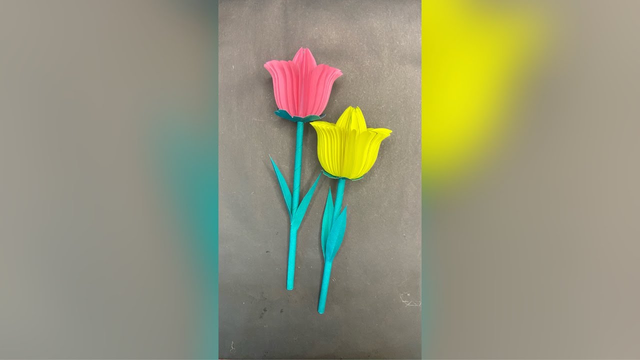 Handmade DIY Flower using Paper 🌷 - YouTube