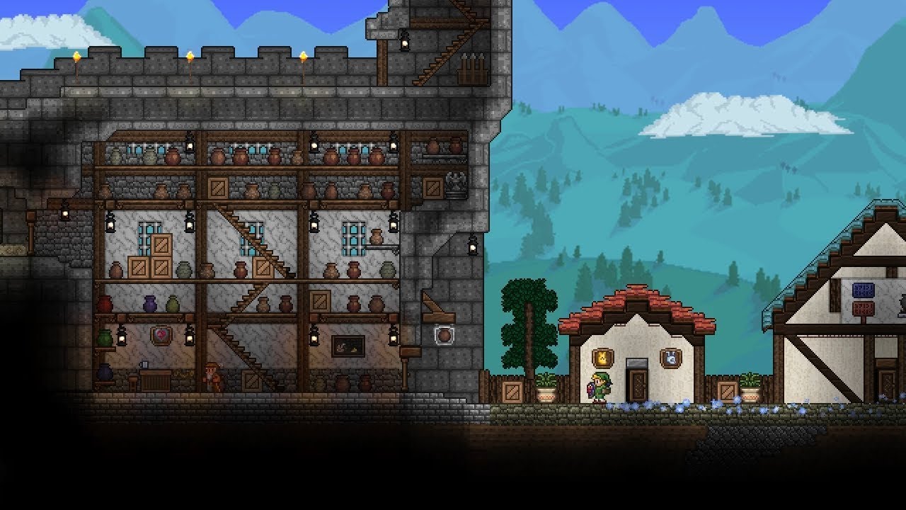 Terraria - A Day in the Life of the Merchant - YouTube