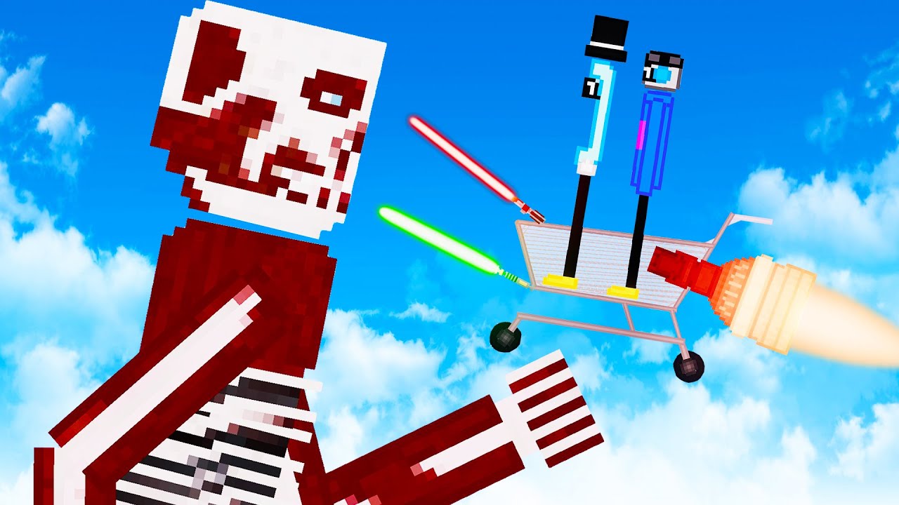 We Battle the Colossal Titan with a Rocket Powered Lightsaber Shopping ...