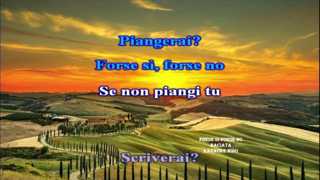Forse si Forse no -Versione Baciata - karaoke nibo - YouTube