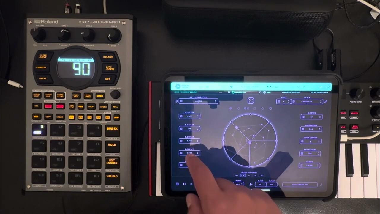Harmony Bloom on iOS coming soon controller SP404 Mkii sound generator - YouTube