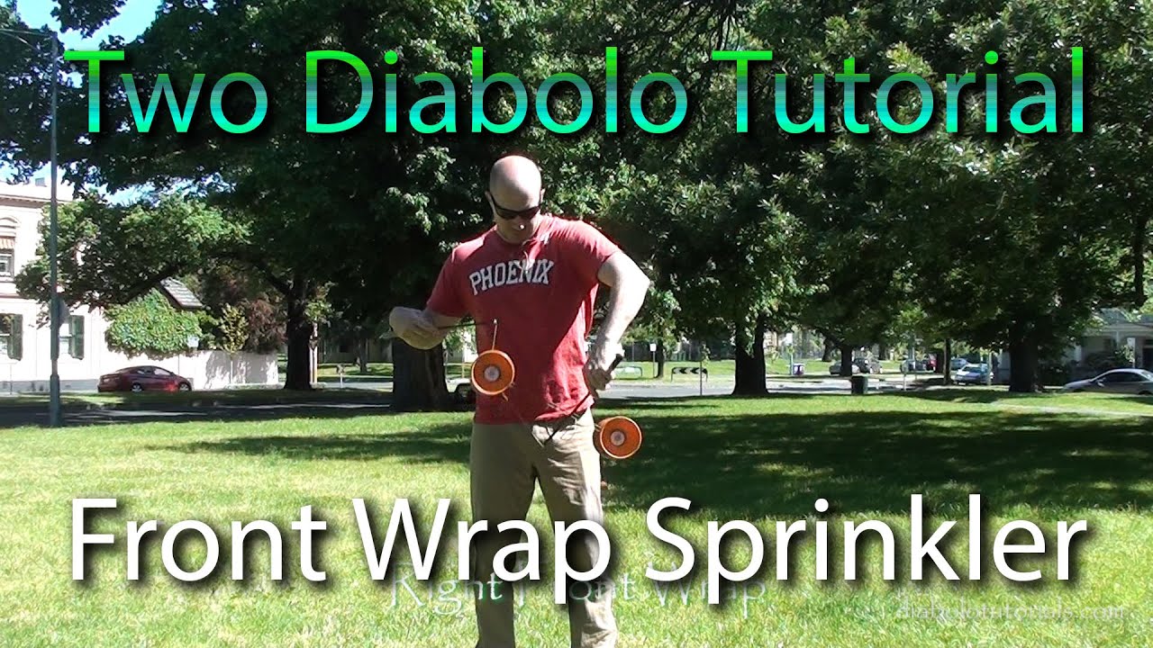 Diabolo Tutorial - Two Diabolo Sprinkler Back Wrap - YouTube