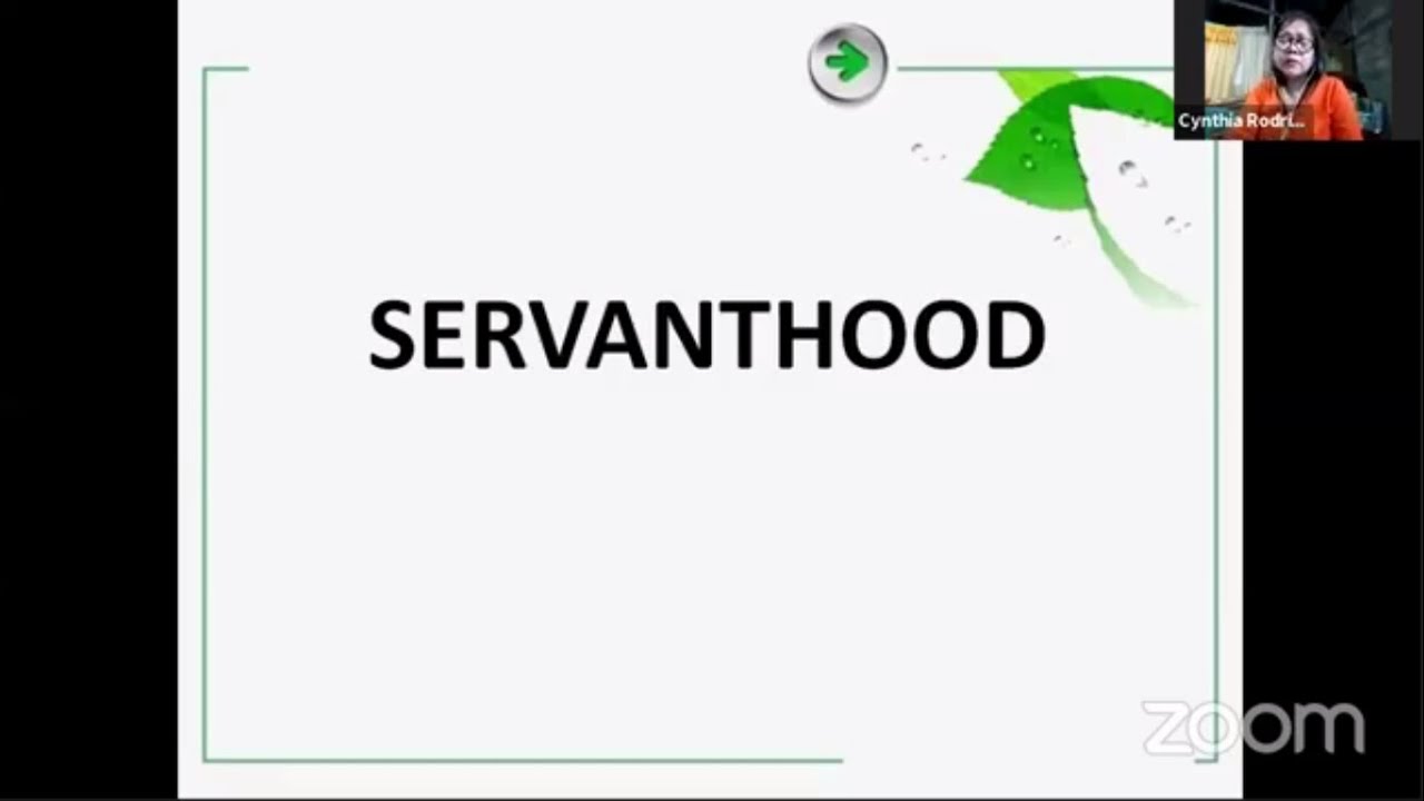 SERVANTHOOD by Ptra. Cynthia Rodrigo (May 21, 2020) - YouTube