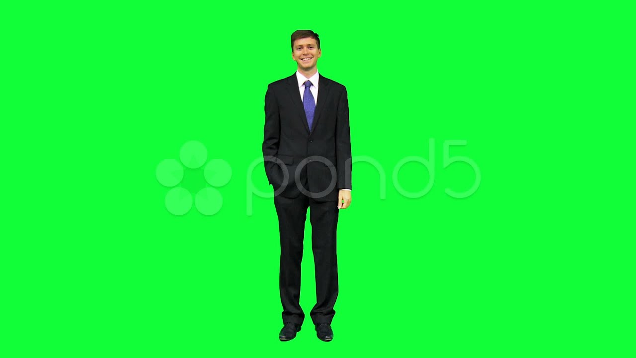 Young Confident Caucasian Businessman Green Screen. Stock Footage - YouTube