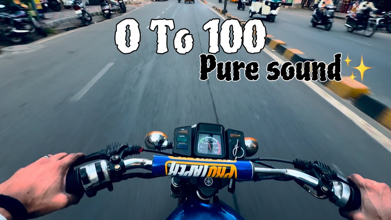 YAMAHA RX100 Top Speed 0 to 100 - Pure Sound of Two stroke engine - YouTube