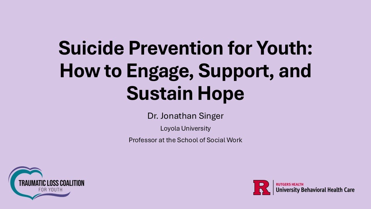 Suicide Prevention for Youth: How to Engage, Support, and Sustain Hope ...