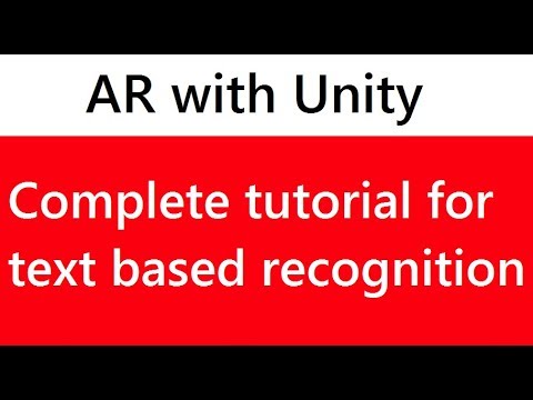 Unity tutorial for beginners | Text based recognition augmented reality with Unity and Vuforia ...