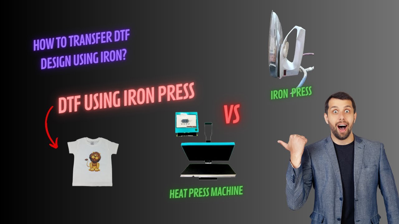 How to transfer DTF design using iron press? | Iron press Vs Heat press ...