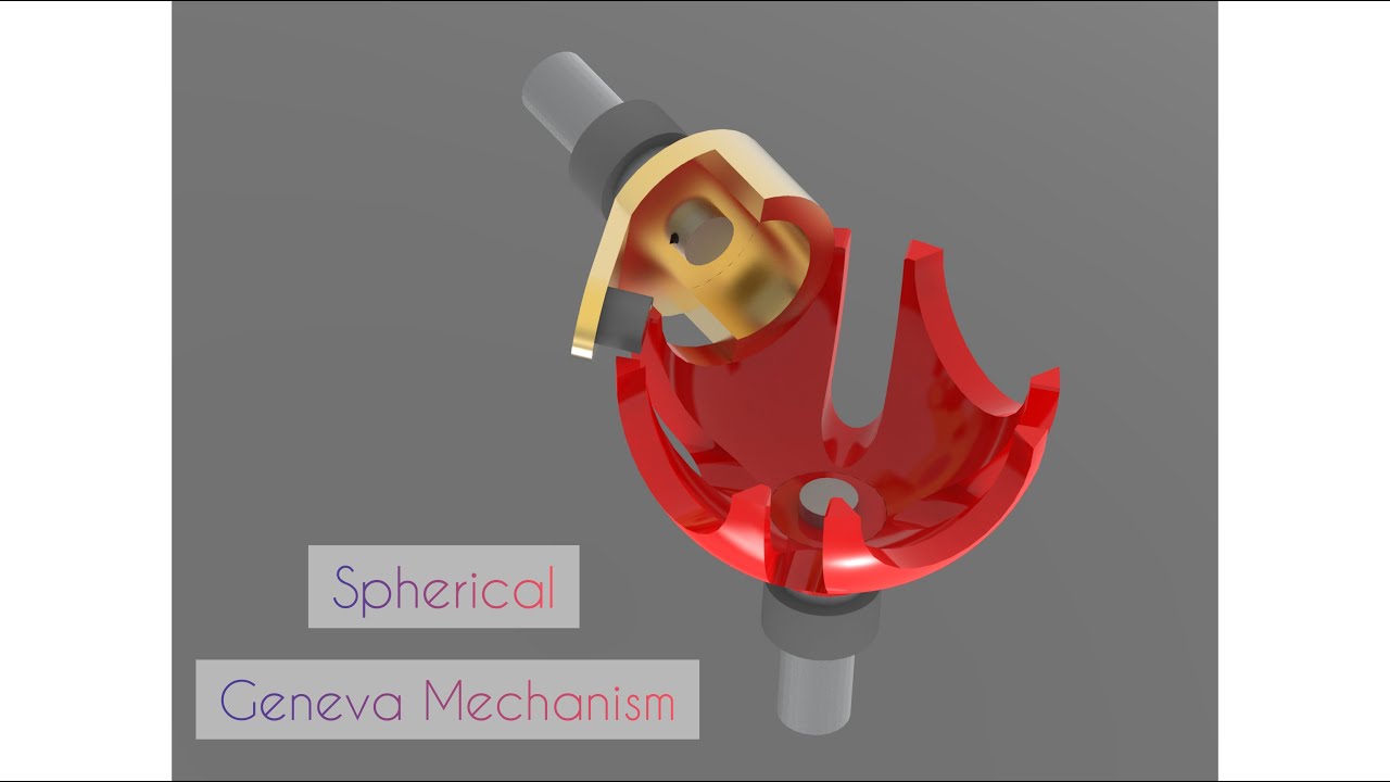 Spherical Geneva Mechanism | Design , Assembly & Animation | Solid Edge ...