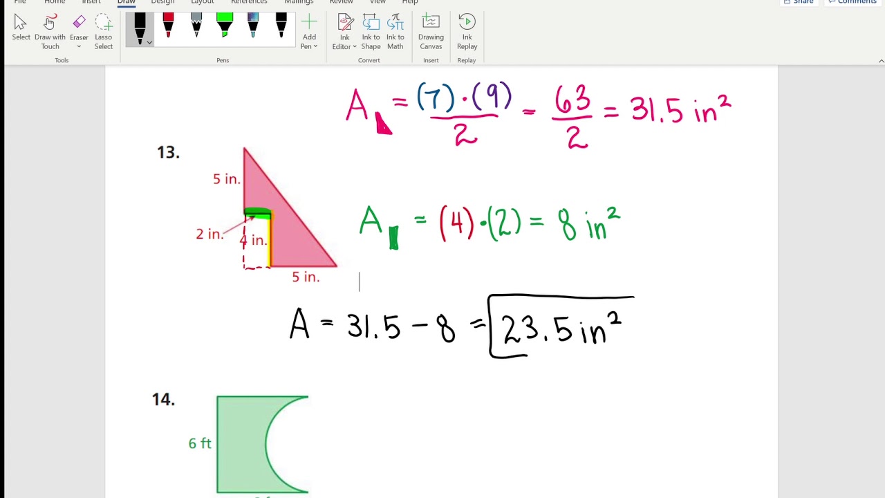 8 4 Find The Area Of Composite Figure 13 And 14 YouTube 8-4-find-the-area-of-composite-figure-13-and-14-youtube