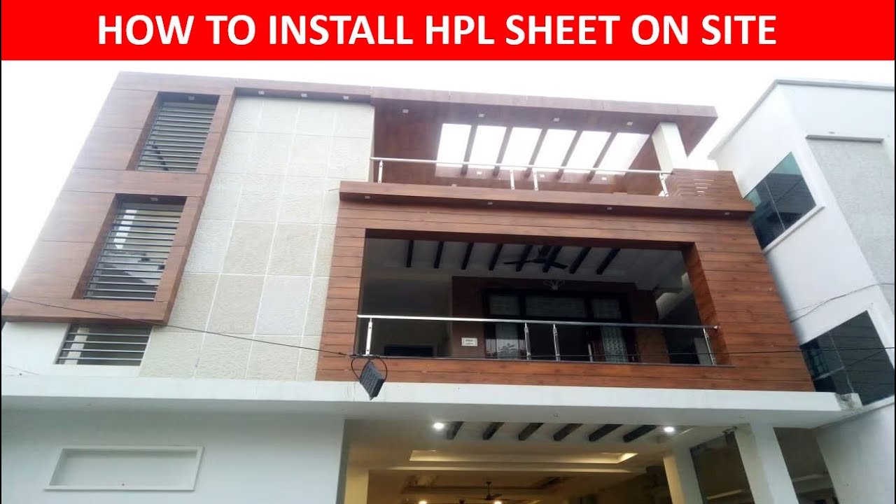 HPL Sheet Installation on Site (साइट पे HPL Sheet को केसे लगाए?) - YouTube