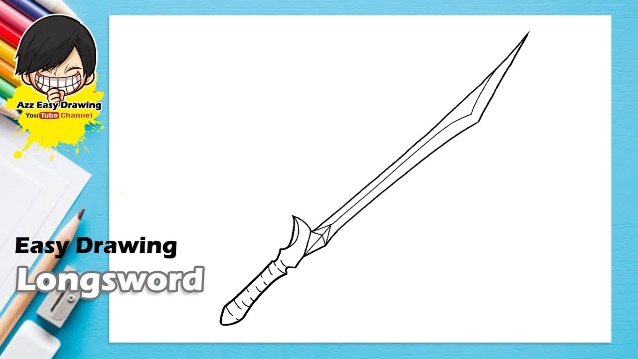 Easy Drawing Longsword - YouTube