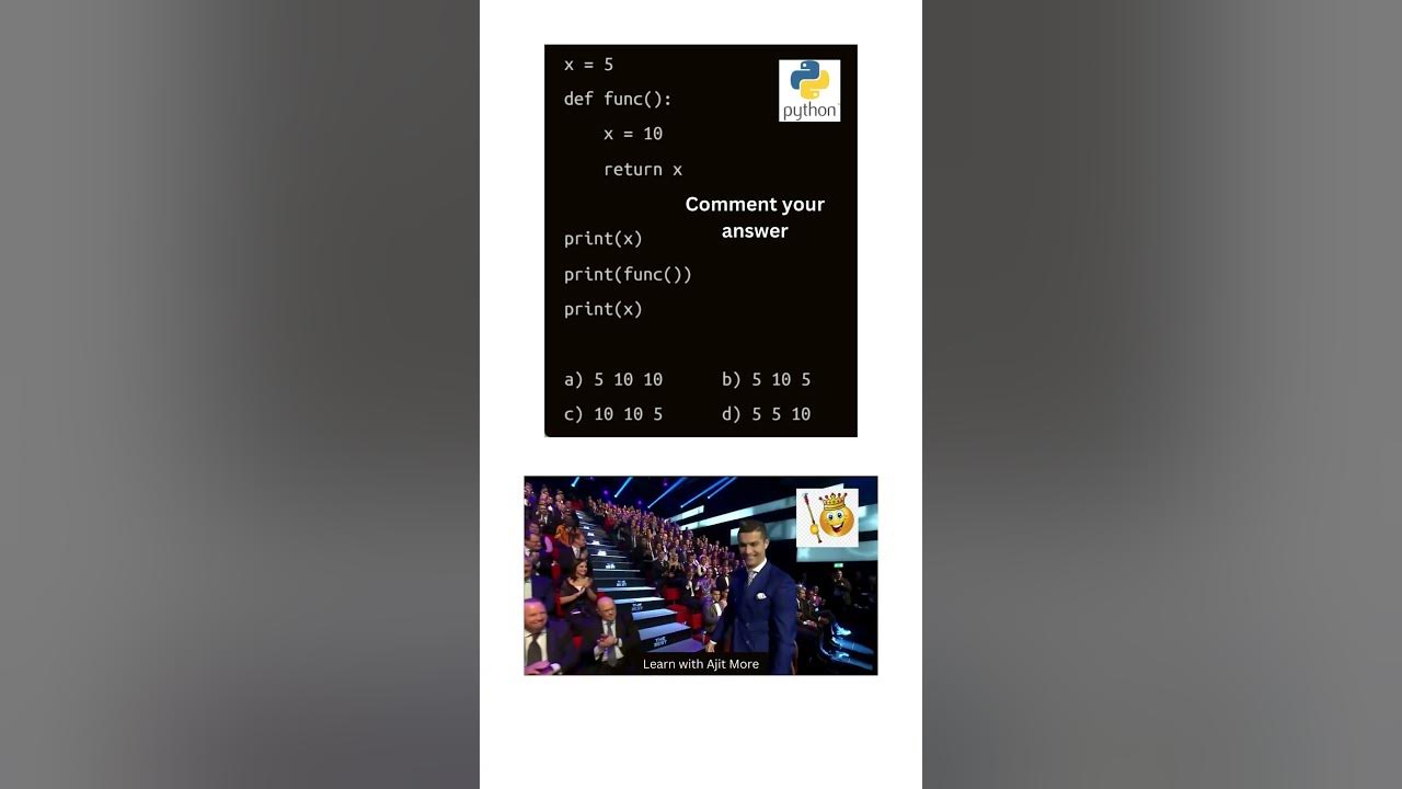 Python MCQ #3 For Beginners #shorts #viral - YouTube