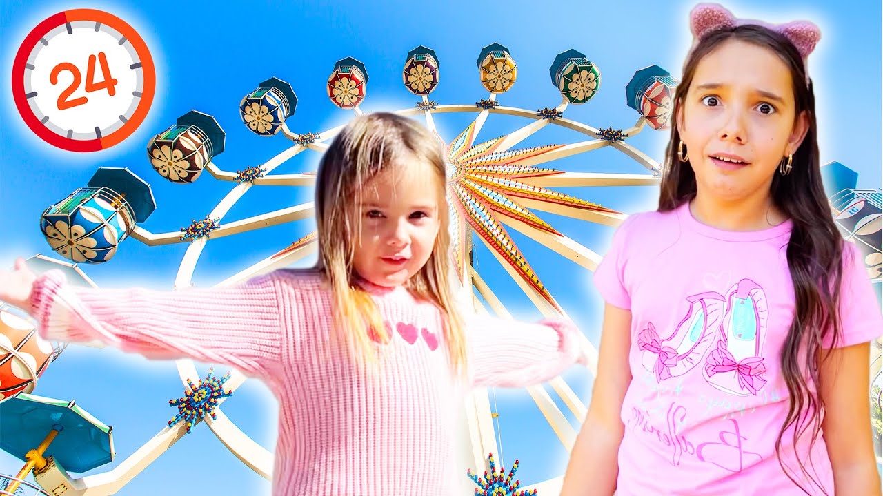 ⏰ 24 de ORE în CULOAREA ROZ la 🎡 PARCUL de DISTRACȚII 🌸 Partea 1 - YouTube