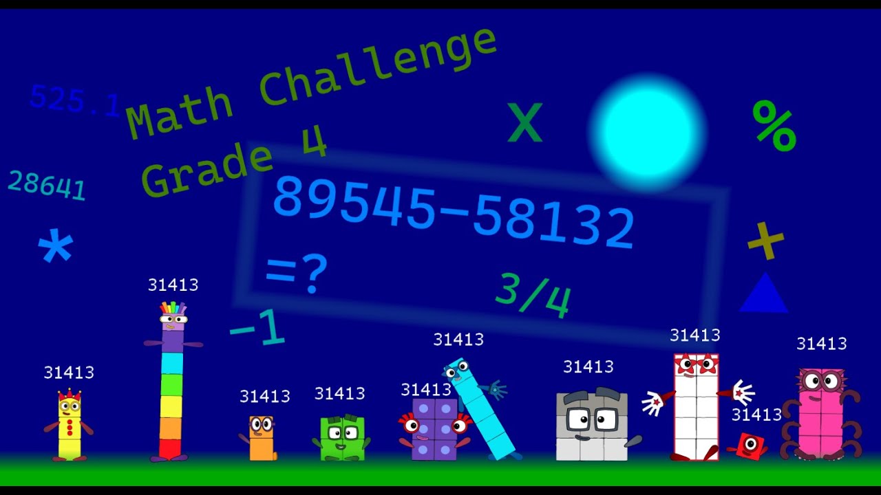 Numberblocks Math Challenge! (Grade 4) - YouTube