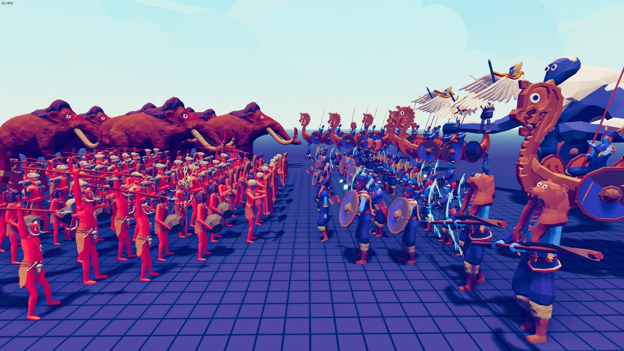 TRIBAL TEAM vs VIKING TEAM IN DARK SIMULATION | TABS Totally Accurate ...